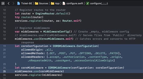 cors how to add access control allow origin header into vapor project