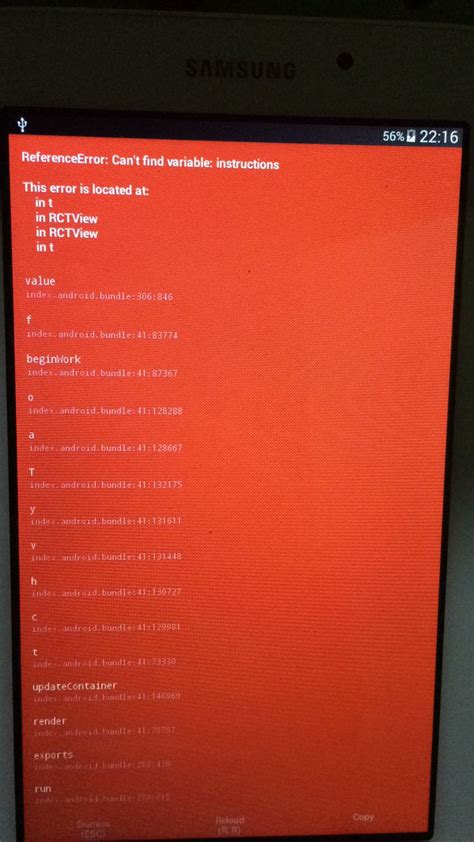reactjs error with react native running android stack overflow