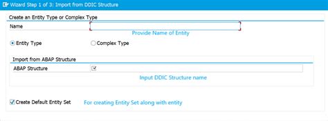 step by step process of building complex type entities in sap gateway