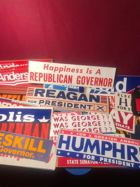Lot Vintage Political Etc Bumper Stickers