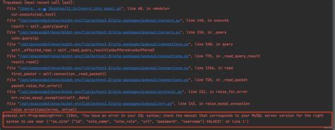 【已解决】pymysql err programmingerror 1064 ‘you have an error in your