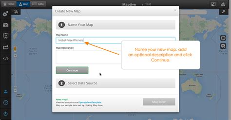creating a new map maptive answer center
