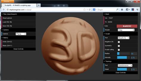 sculptgl a webgl utility for 3d sculpting geeks3d