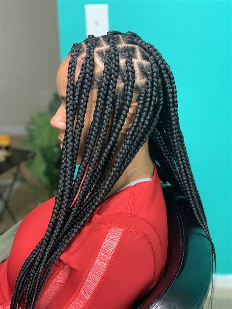 Large Knotless Braids
