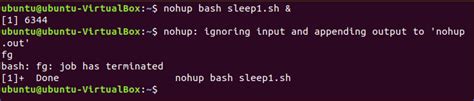 nohup command in linux