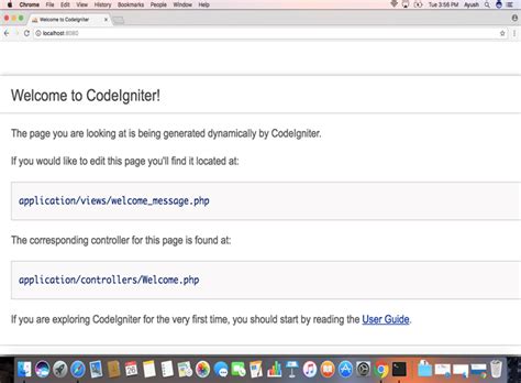 how to install codeigniter on mac javatpoint