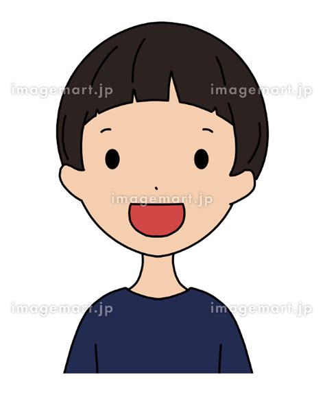 笑顔の男の子の顔のイラスト [167817422] イメージマート