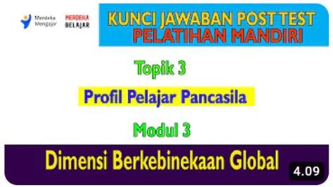 Soal And Kunci Jawaban Post Test Modul 3 Cara Guru Mengenalkan