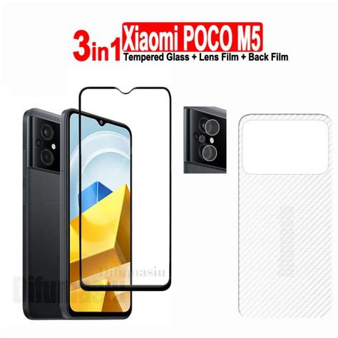 3in1 For Xiaomi Poco M5 Tempered Glass Film And Xiaomi Poco M5s X5 X4