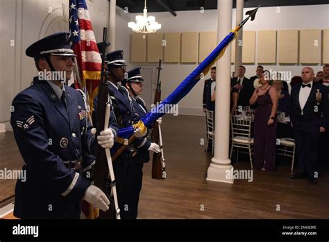 U S Air Force Airmen With The Moody Air Force Base Honor Guard Present