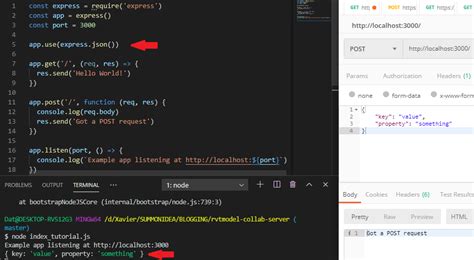 how to create a node js server and execute a cmd command from a post
