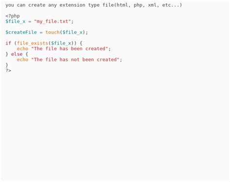 create any extension type file html php xml etc