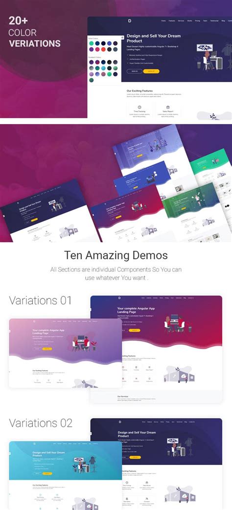 20 best landing page template with vuejs laptrinhx