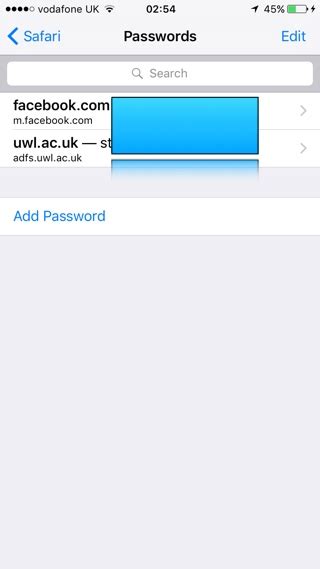 How To Add Remove And See Saved Passwords In Ios Safari Browser Ios
