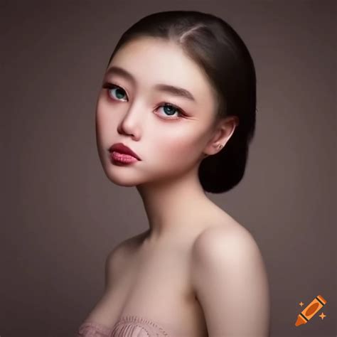 Beautiful Woman Portrait Real Life Super Detailed Enhanced Morphs Into