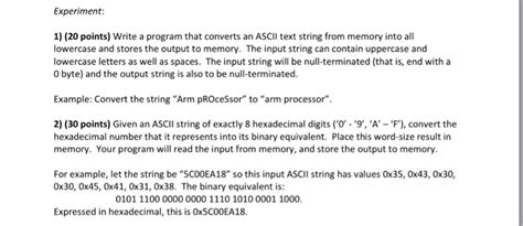 experiment 1 20 points write a program that