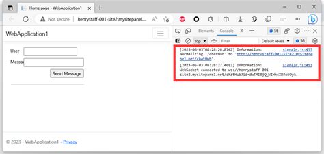 Simple Websocket With Asp Net Core Signalr