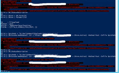 uploading a csv file to a site using powershell solutions