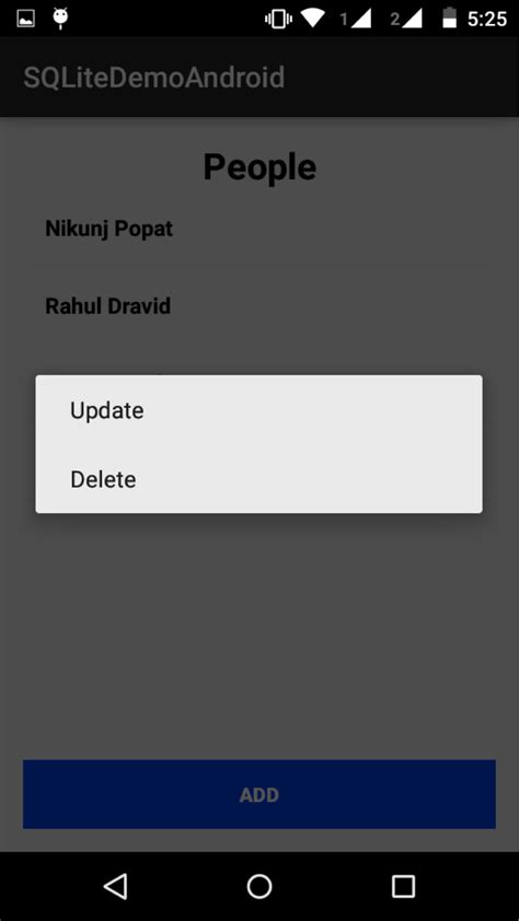 android sqlite databasetutorial android tutorials application