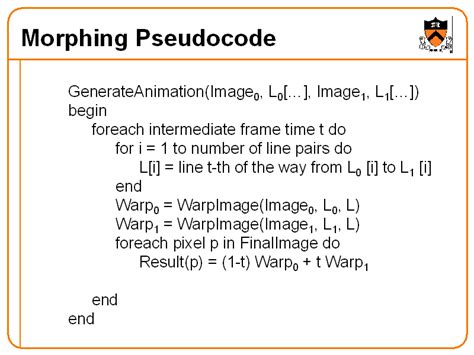 morphing pseudocode