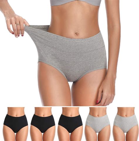 Womens Underwear No Muffin Top Full Coverage Cotton Underwear Briefs