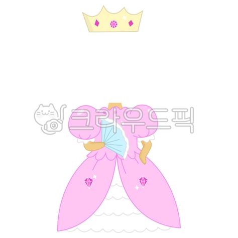 공주 프린세스 드레스 드레스일러스트 왕관 사진 이미지 일러스트 캘리그라피 다리파작가