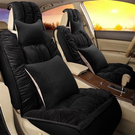 Short Plush Car Seat Cover Universal Winter Automobiles Seat Covers