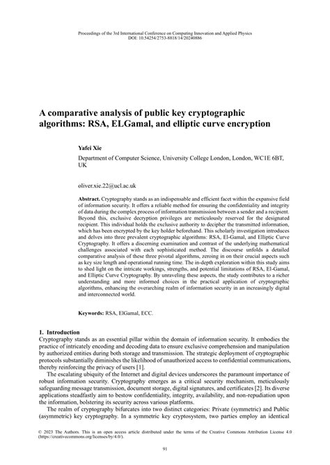 pdf a comparative analysis of public key cryptographic algorithms