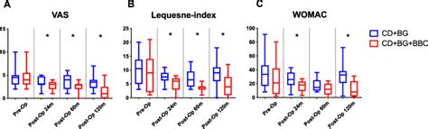 Functional Outcome Before And After Surgery Error Bars Denote The