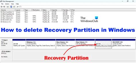 How To Delete Recovery Partition In Windows 11 10