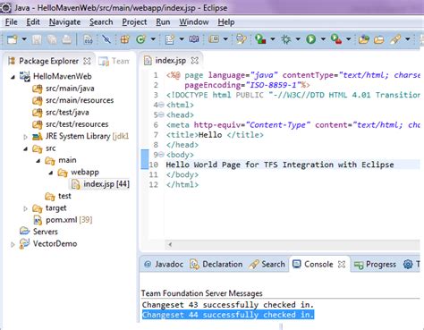 how to use microsoft tfs for java projects with eclipse in devops
