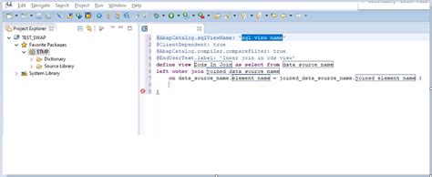 how to create abap cds view with inner join on hana cds view using
