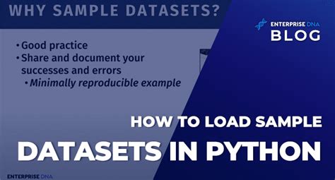 how to load sample datasets in python