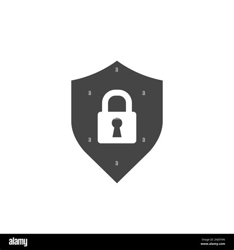 Shield Security With Lock Symbol Password Security Access Icon Flat