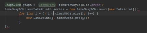java how to use arraylist to populate graphview line
