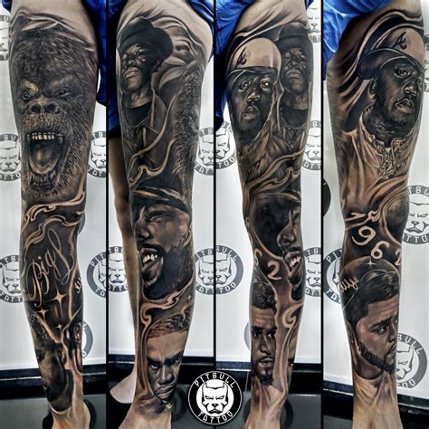 Leg Sleeve Portrait Tattoo Sleeve Tattoos Leg Sleeve Tattoo Tattoos
