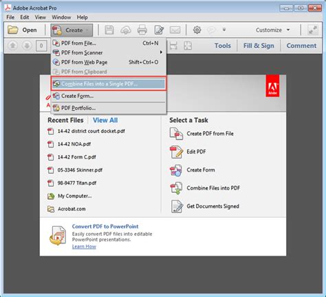 combining multiple pdfs into a single pdf