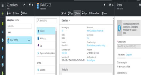 how to connect erwin r9 7 to sql azure database erwin