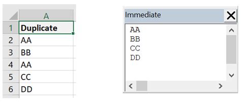excel vba getting unique values from dynamic range