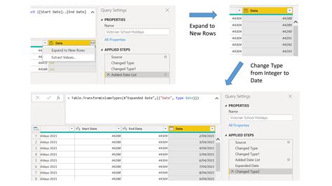 convert a date range to a list of dates with power query — apex