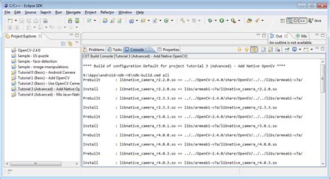 using c opencv code with android binary package — opencv v2 4 2