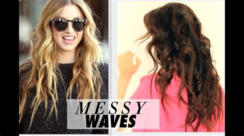 Messy Beach Waves Curls Tutorial Long Hairstyles How To Curl Your