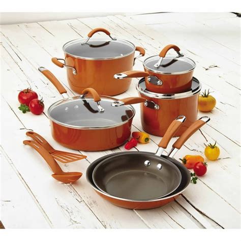 Rachael Ray Cucina Hard Enamel Nonstick 12 Piece Cookware Set
