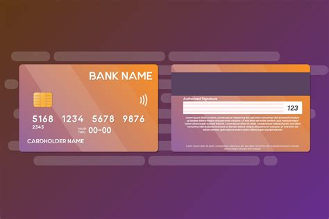 credit card template vector 2 side ~ card templates ~ creative market