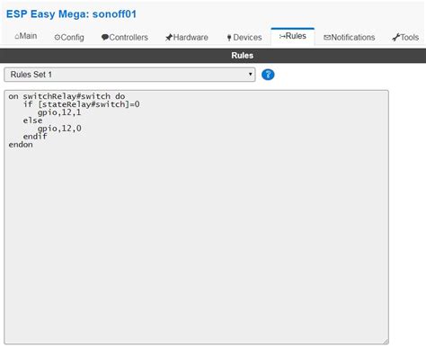 configure sonoff flashed with esp easy mega in ha configuration