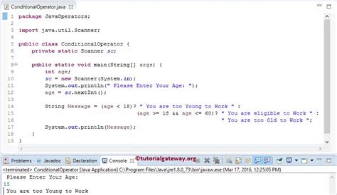 what is ternary operator