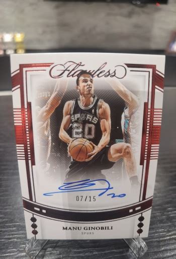 2022 23 Panini Flawless Manu Ginobili 【肥猫代卖】赵总 手提 马刺 马努吉诺比利 妖刀 15编 签字 卡