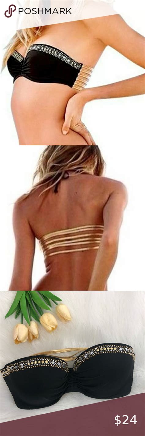 Victorias Secret Embellished Bandau Bikini Top Bikinis Bikini Tops