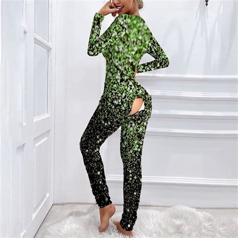 Aboser Onesie Pajamas Thermal Underwear For Women Functional Buttoned