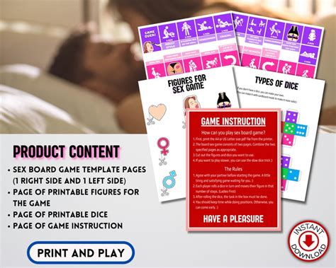 Printable Sex Game For Couples Naughty Adult Game Erotic Night Bedroom